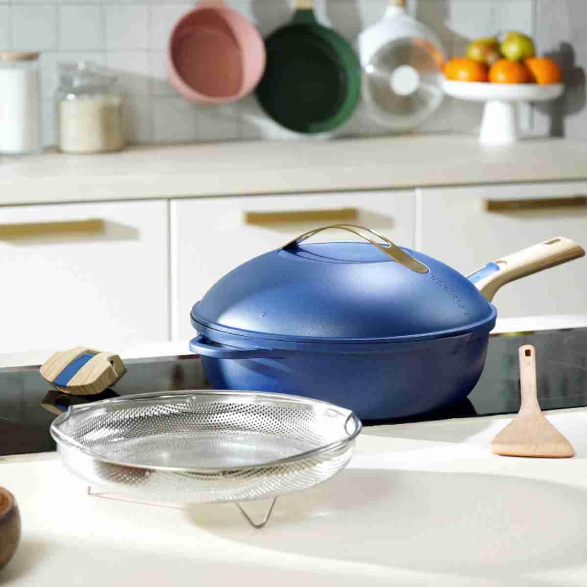 COOKUT Frying pan "La Fabuleuse" 28 cm Sapphire - Erresse Shop
