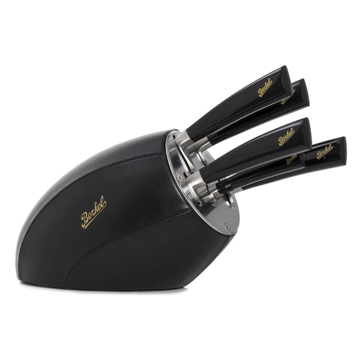 BERKEL Sense Black Block + Set of 5 Elegance Black Knives - Erresse Shop
